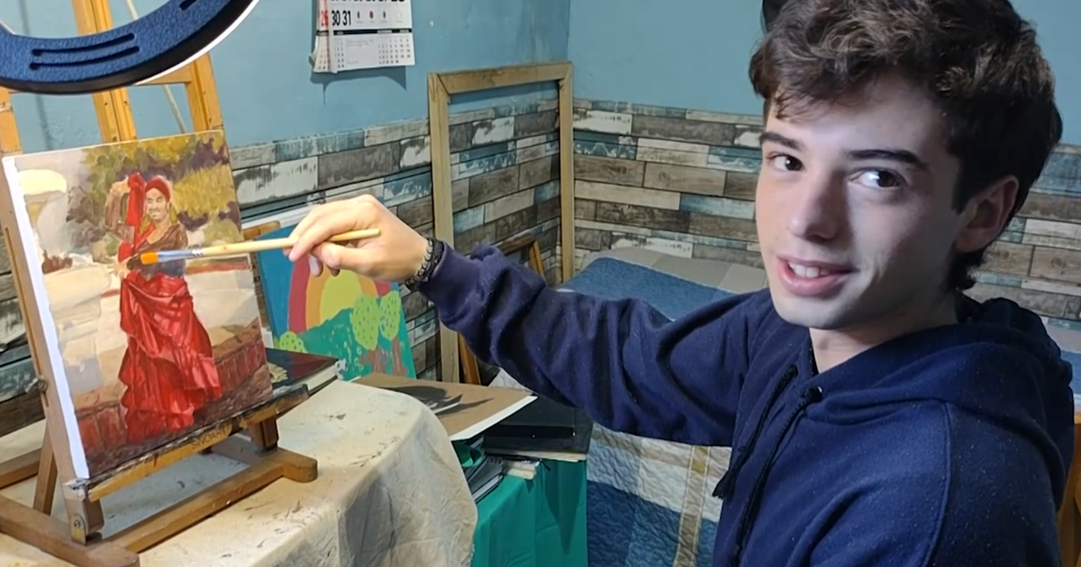 La historia de Enzo Medina, un joven talento del arte