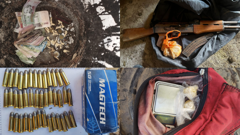 Incautaron pasta base, dos armas, municiones y dinero