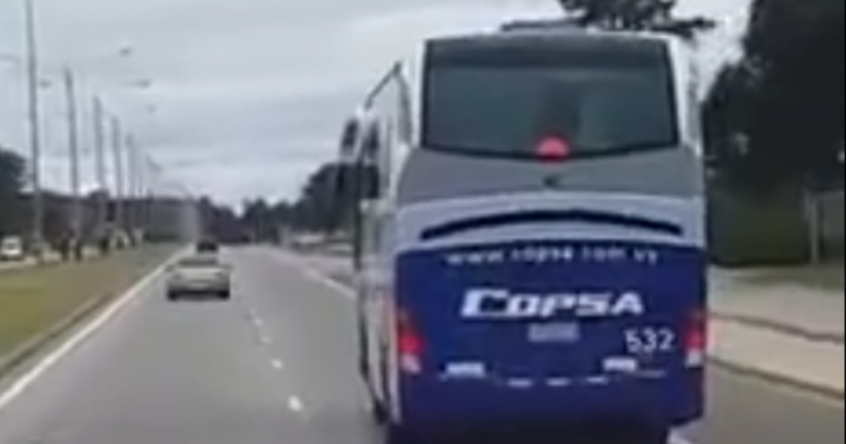Video de ómnibus de Copsa con fallas mecánicas es antiguo