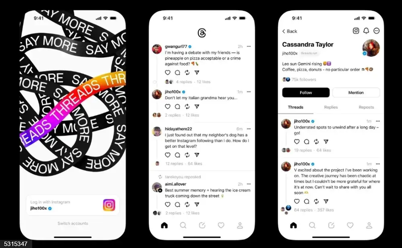 Threads, supera los 100 millones de usuarios en cinco días