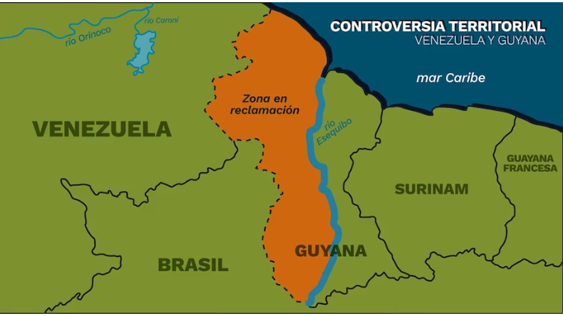 Venezuela y Guyana se disputan el territorio de Esequiba
