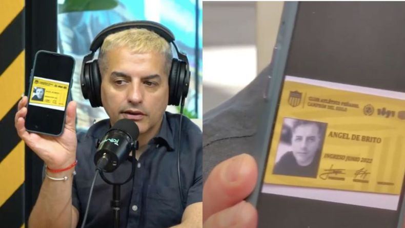 Ángel De Brito reveló que es hincha de Peñarol y mostró su carnet de socio